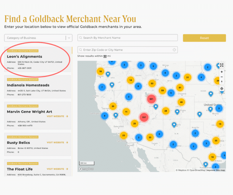 The Merchant Map: Find Businesses that Accept Goldbacks Anywhere in the ...
